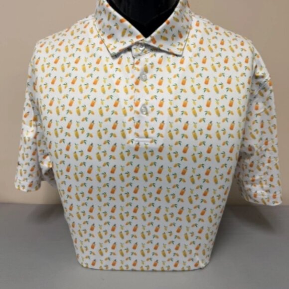 Coby Stevens | Shirts | Cs White Tropical Drinks Print Polo | Poshmark